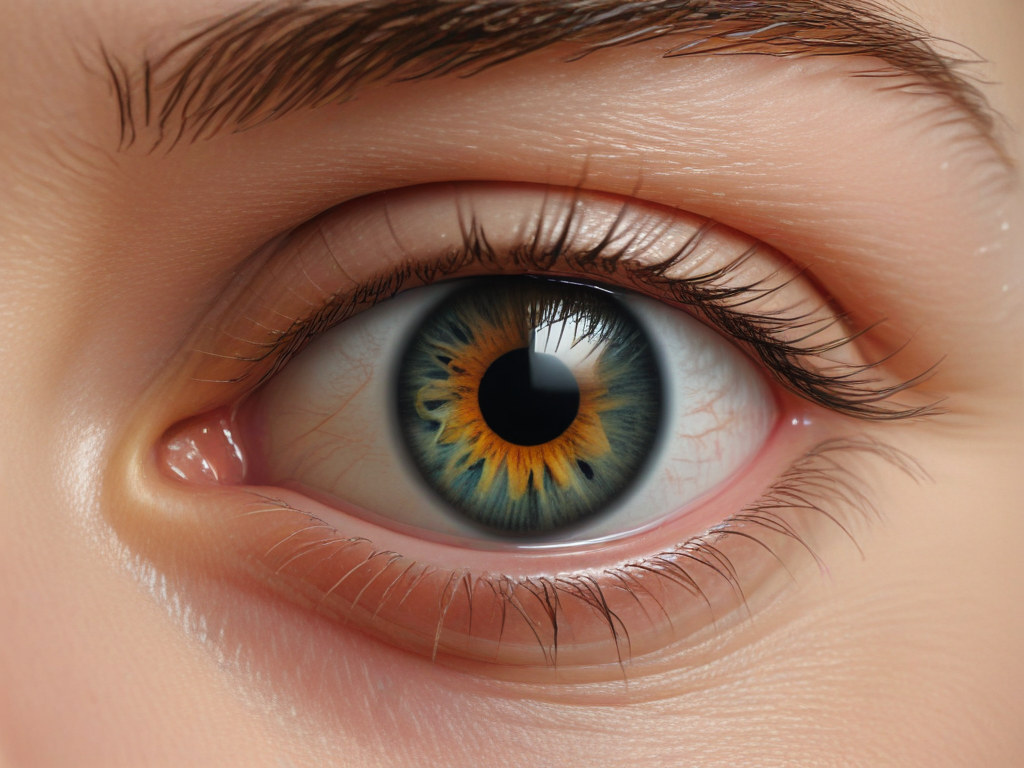 A Close-Up View of a Unique and Striking Human Eye Detail.