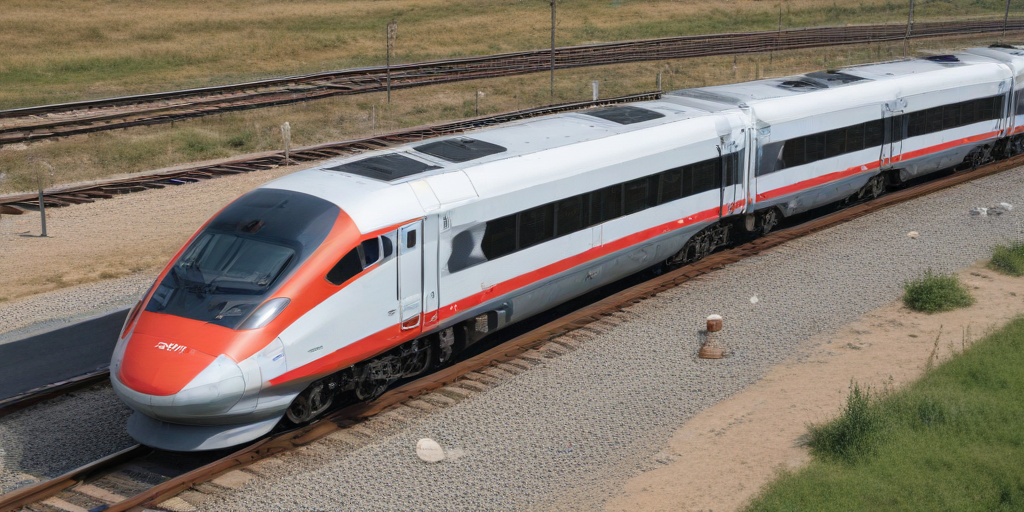 high speed train top view