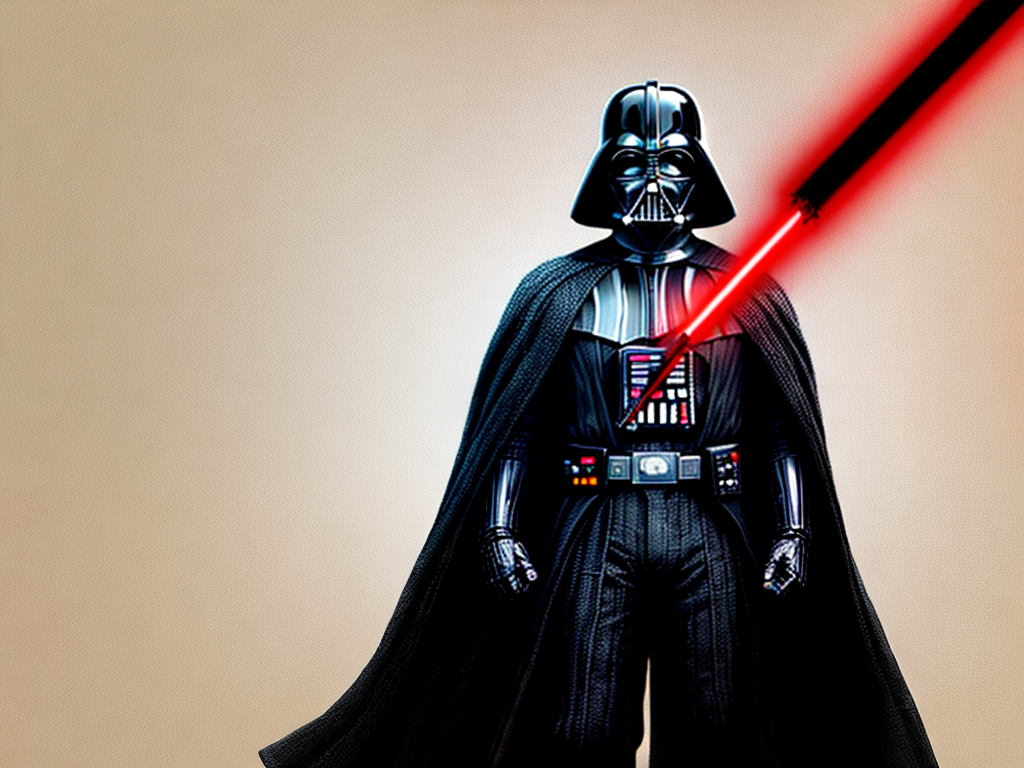 darth vader, drawn in the style of Red Dead Redemption 2 posters, with ...