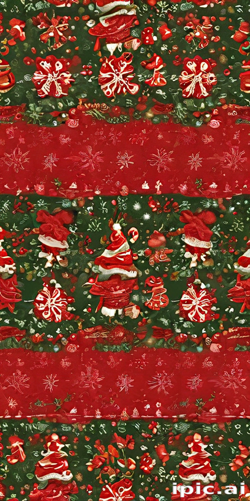 Festive Holiday Pattern Featuring Christmas Trees, Gifts, and Cheerful ...