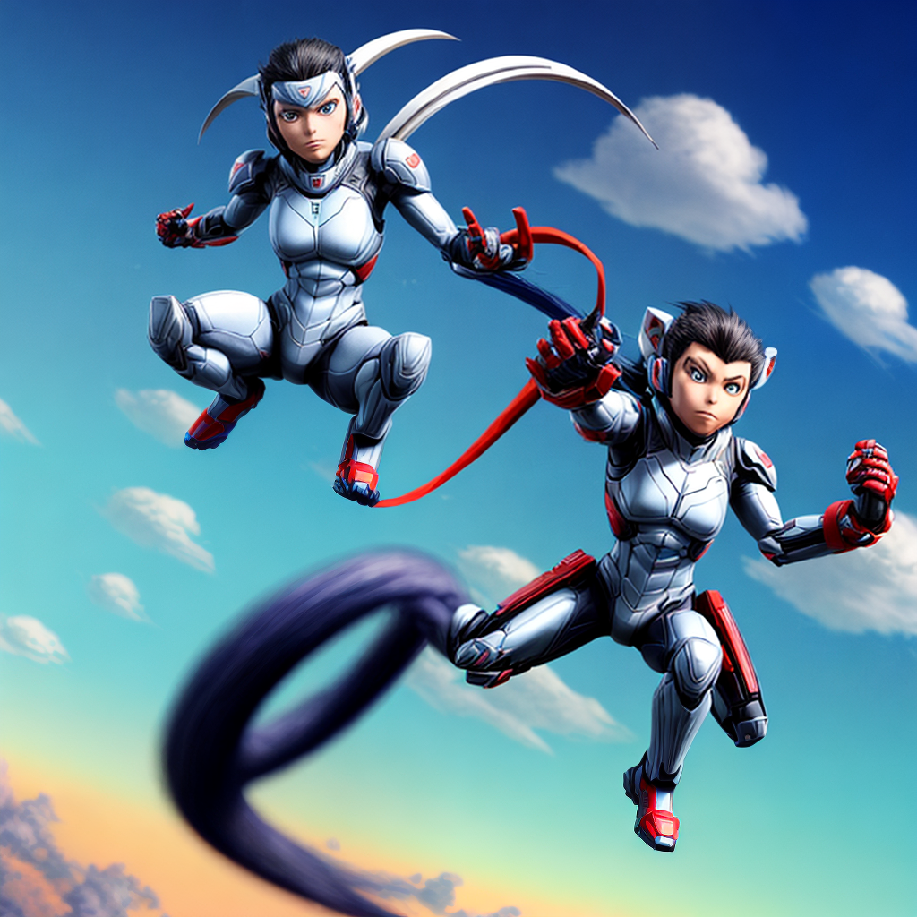 futuristic anime-style monkey image