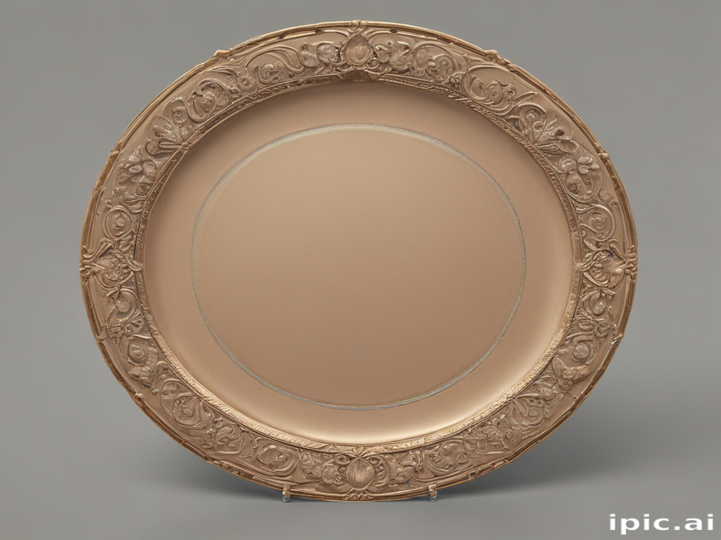 Elegant Decorative Plate with Intricate Floral Design and Soft Color ...