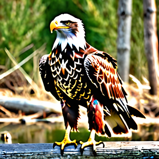 eagle with legs and arms