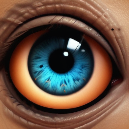 Close-Up of a Striking Blue Eye with Intricate Details and Texture