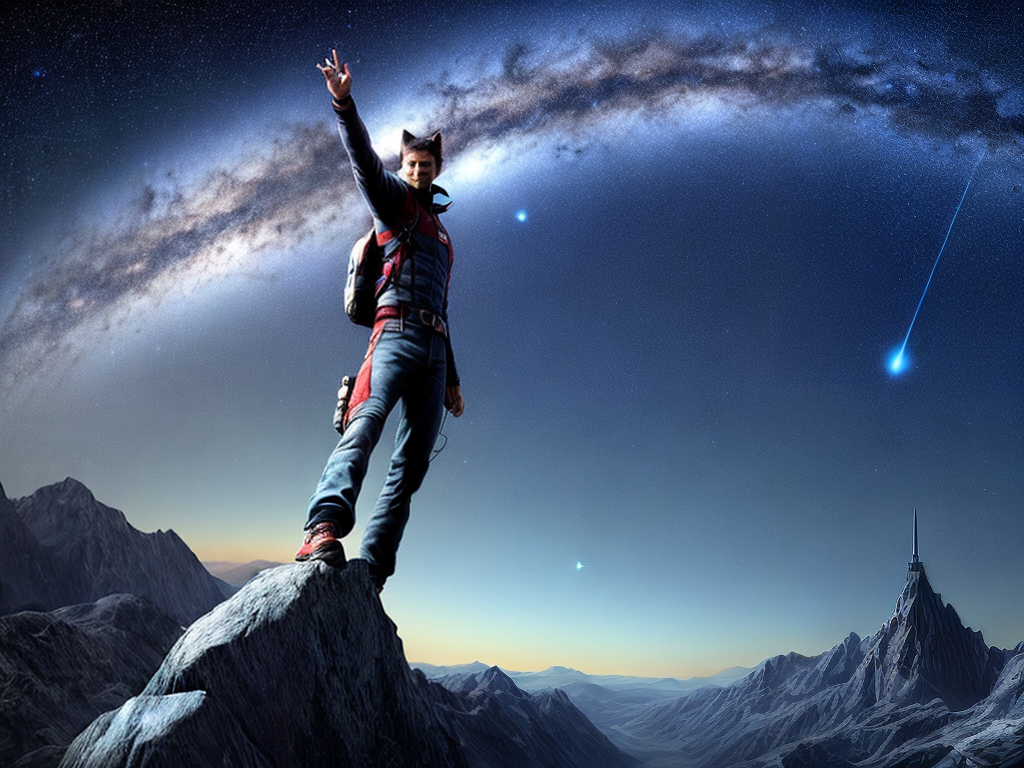 Kitten as a rock starcer,