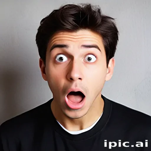 Surprised Young Man Expressing Shock with Wide Eyes and Open Mouth