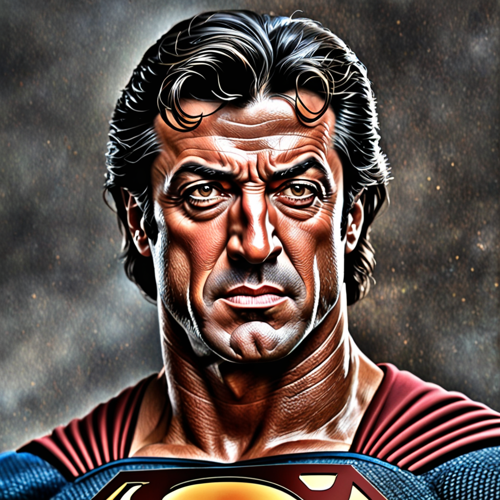 stallone superman realistic art