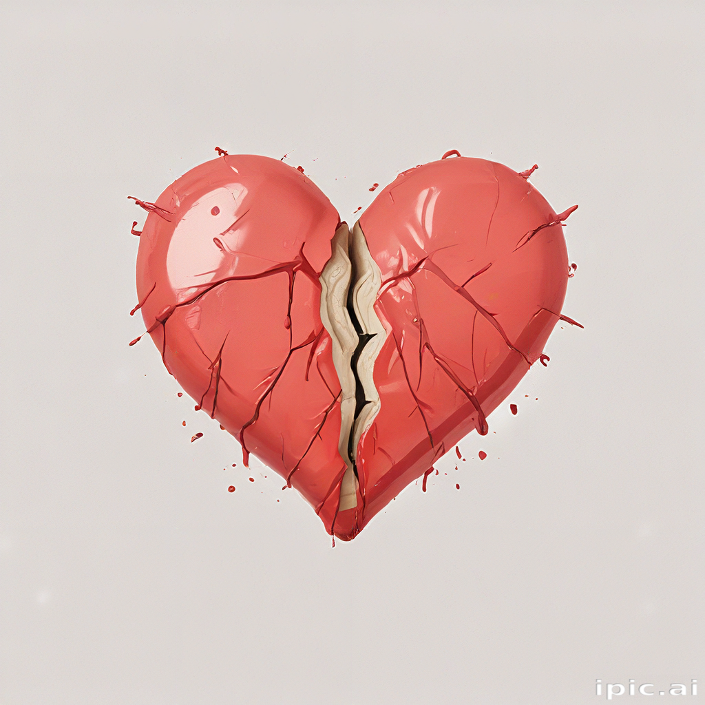 A Broken Heart Symbolizing Pain and Healing Through Emotional Struggles.