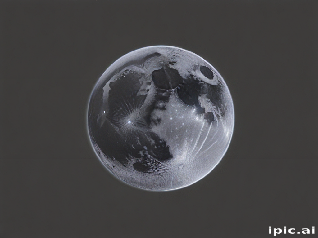 Stunning Celestial Egg: A Glimpse of the Moon's Surface Features