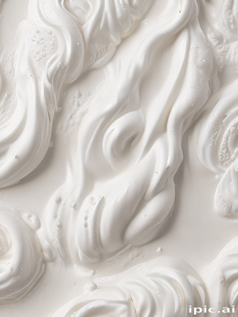 Whipped Cream Textures Creating Beautiful Swirls and Fluffy Patterns on ...