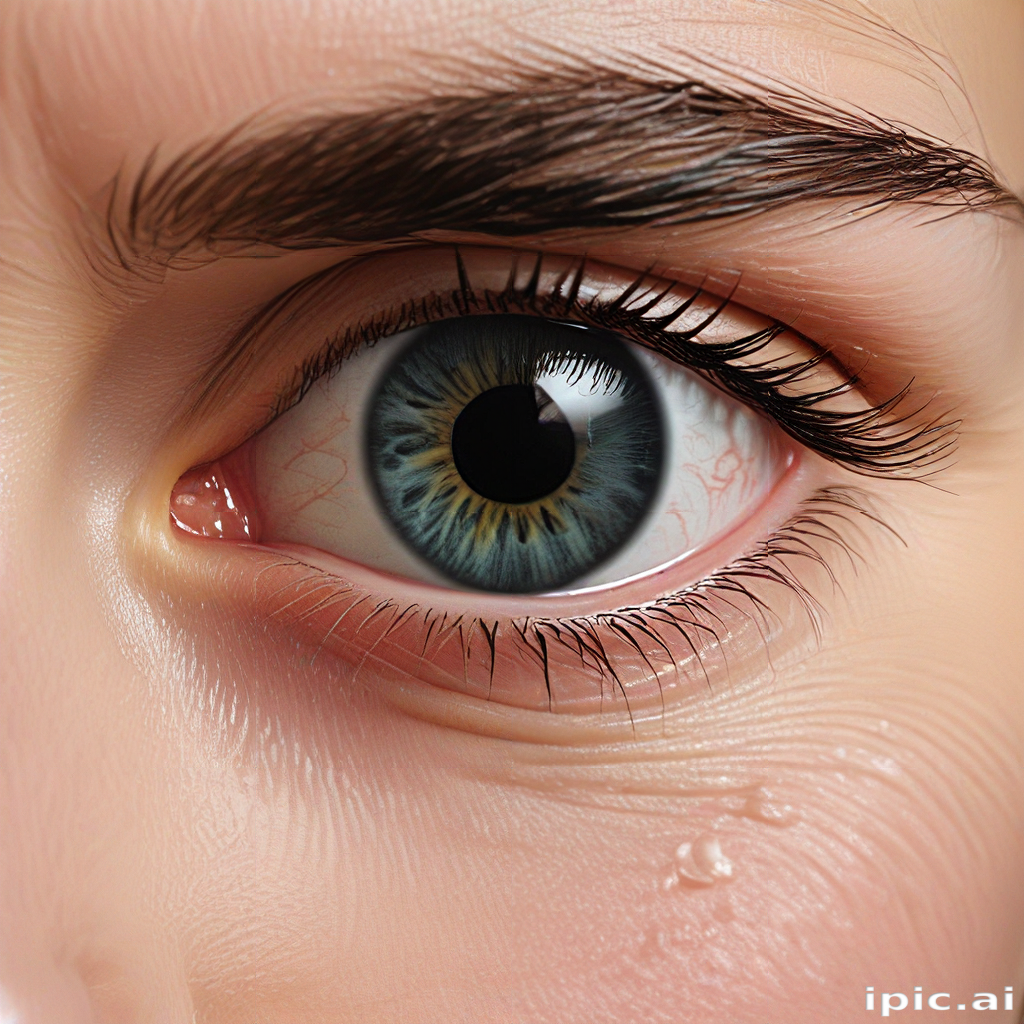 A Close-Up View of a Realistic Human Eye with Vibrant Colors.