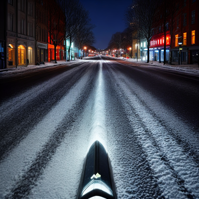 shivery cold winter night in scandanavia view from person standing on ...