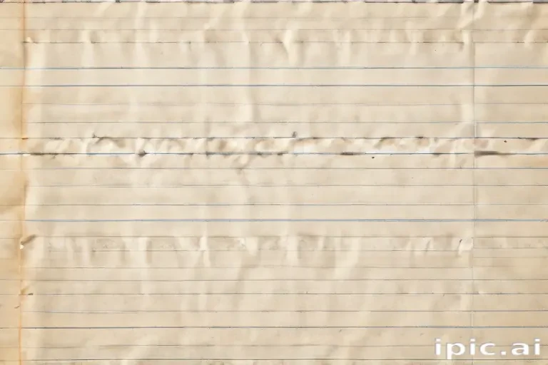 Old, Worn-Out Lined Paper with Faded Lines and Creases
