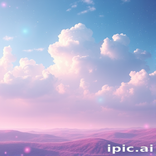 Dreamy Landscape of Soft Clouds Under a Serene Blue Sky