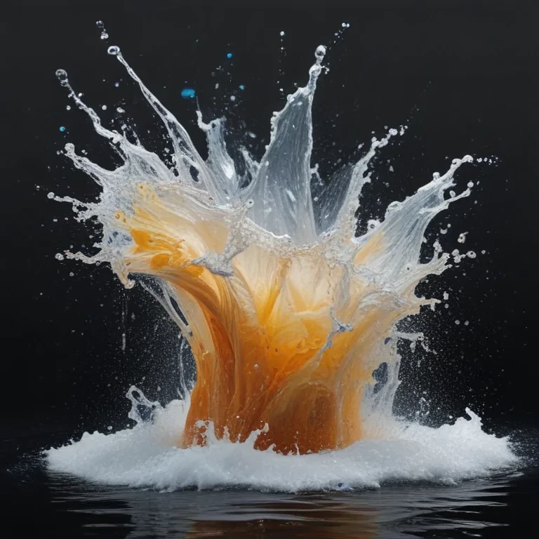 Dynamic Splash of Vibrant Colors Creating a Stunning Water Eruption