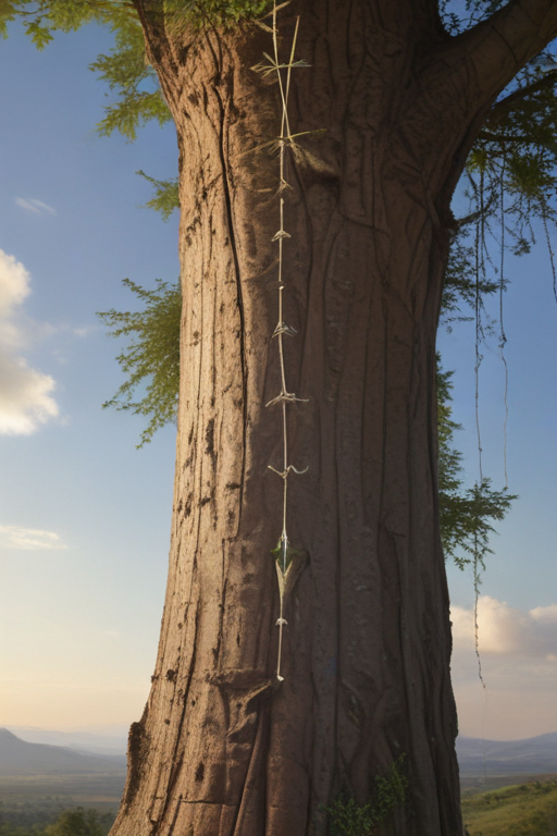 A Majestic Tree Standing Tall Against a Beautiful Natural Landscape