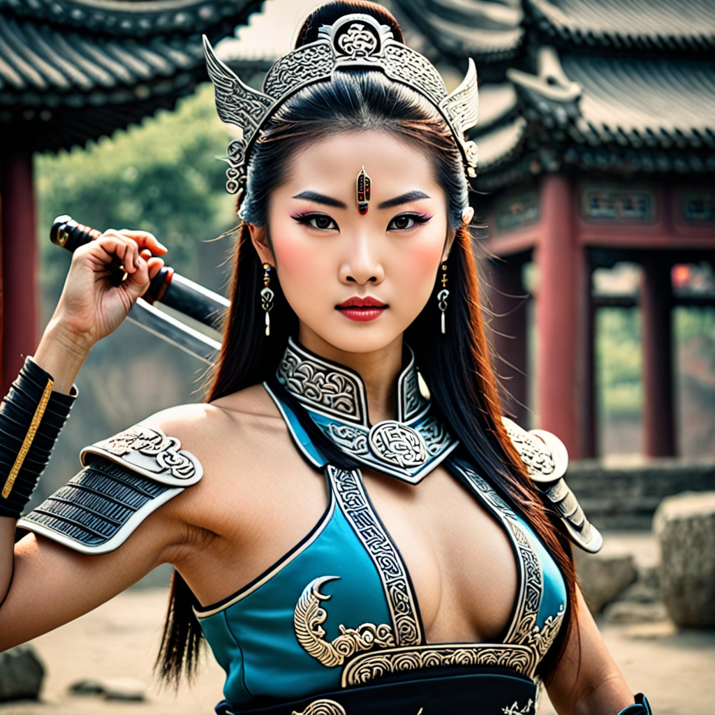 Beautiful Chinese lady warrior
