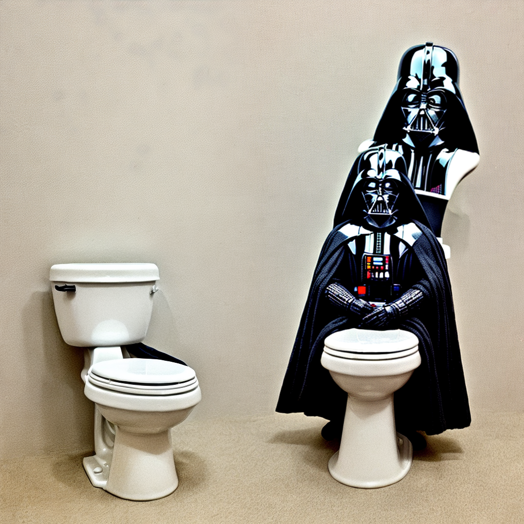 darth vader on toilet