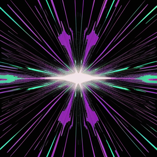 Dynamic Burst of Colorful Light Radiating from a Central Point