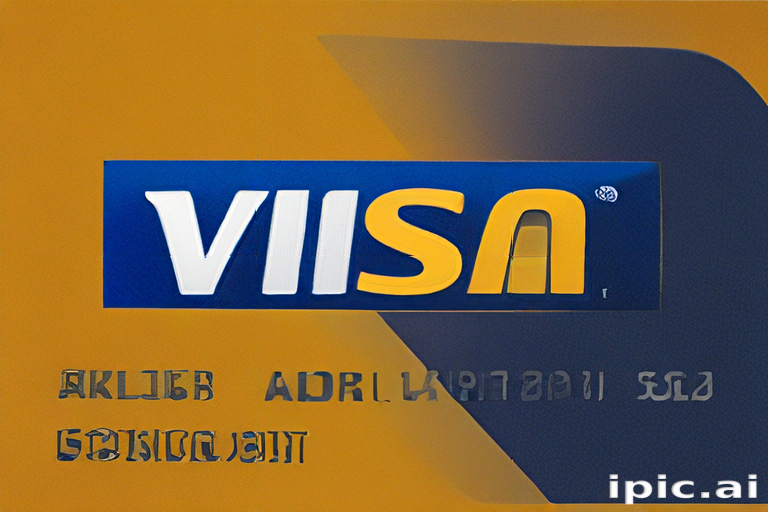 Vibrant Visa Card Design Featuring Bold Logo and Unique Text Elements