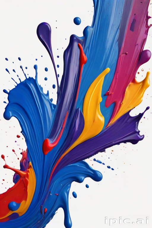 Vibrant Swirls of Colorful Paint Creating Dynamic Abstract Art Splash