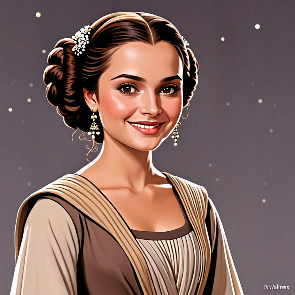 Padme cartoon smile love