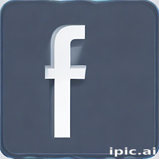 A Modern Interpretation of the Iconic Facebook Logo in 3D Design.