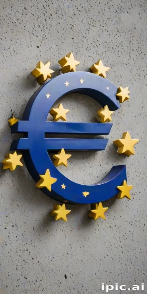 Euro Symbol Surrounded by Stars Representing European Economic Unity ...