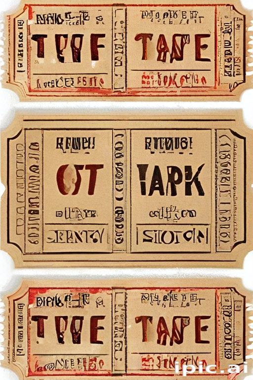 Unique Vintage Ticket Design Featuring Intricate Patterns and Bold ...