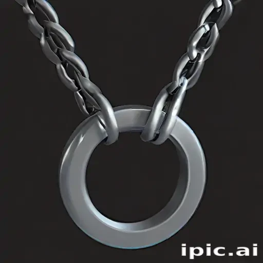 Shiny Silver Chain Necklace with a Distinctive Circular Pendant Design