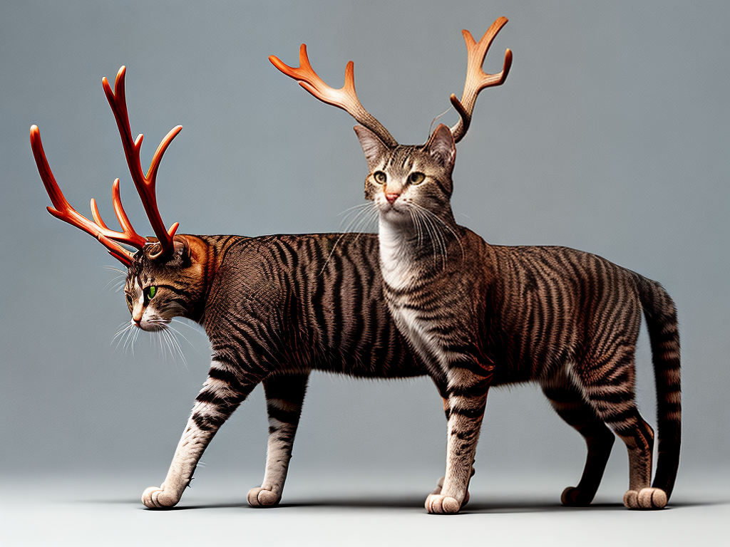 Cat with antlers
