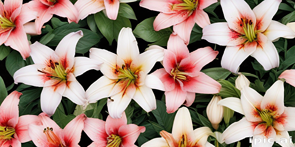 A Vibrant Display of Beautiful Lilies in Various Shades and Colors.