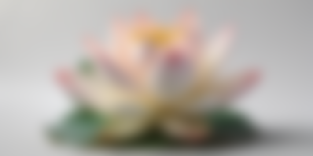 A Beautifully Crafted Lotus Flower Displaying Vibrant Colors and Detail.