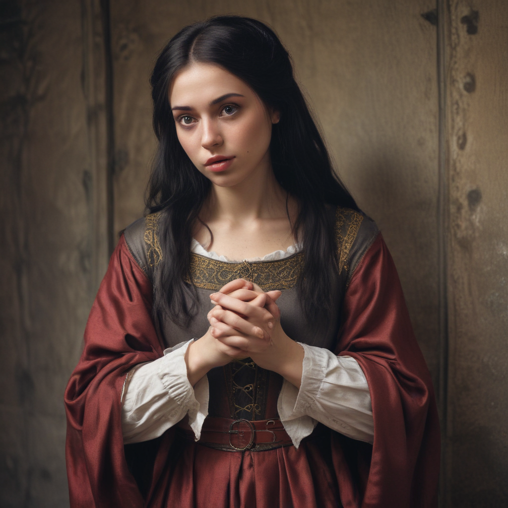 Represent the fear of death of a medieval woman.