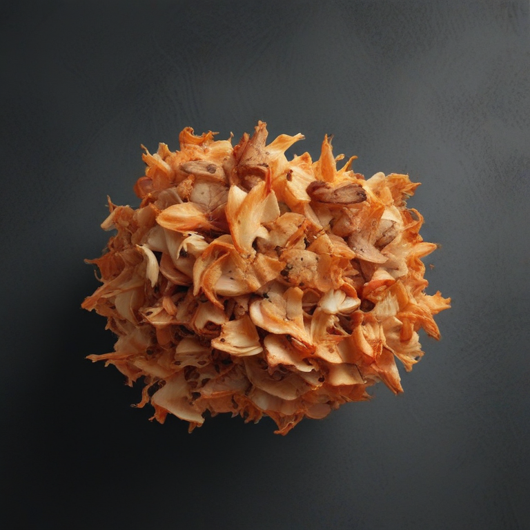 Intricate Arrangement of Dried Flower Petals on a Dark Surface