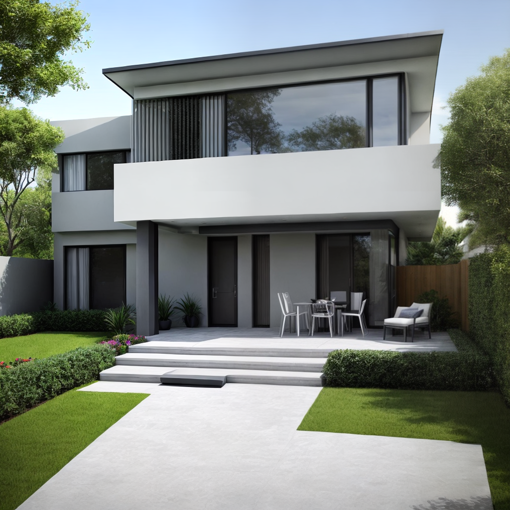 modern house with terrace