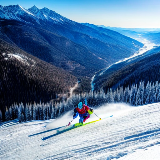 skiing on a mountain made of bagles