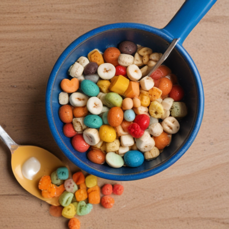 colorful ceral with spoon