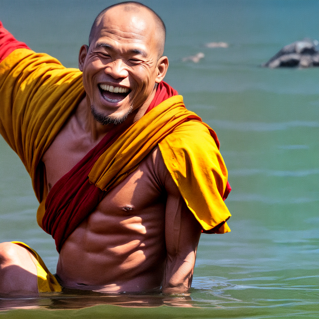 Most Joyful Great Tang Monk Digital Fine Art (copy-right free)