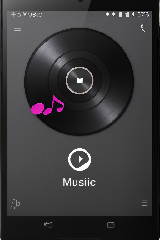 Modern Music Player Interface Featuring a Classic Vinyl Record Design