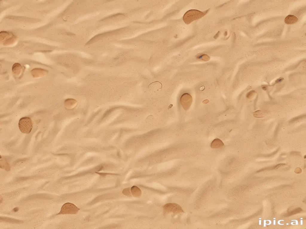 Textured Sand Surface with Subtle Waves and Natural Indentations.