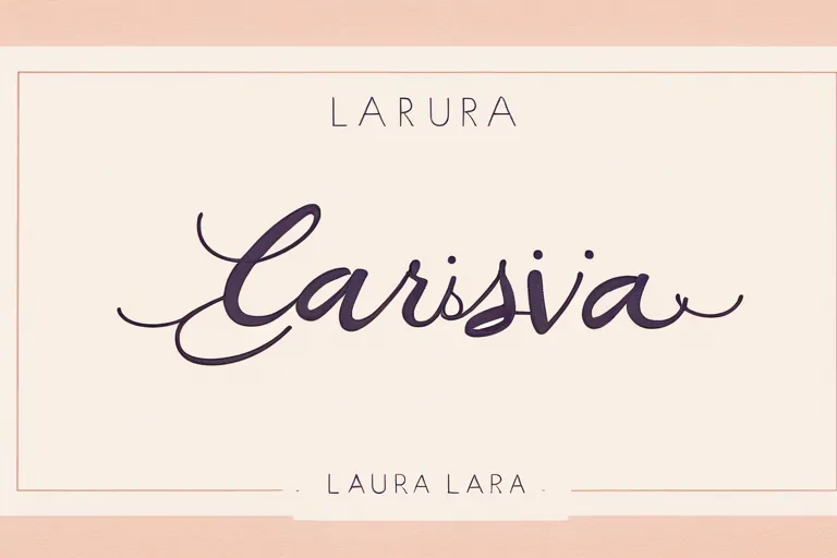 Elegant Typography Design Featuring the Name 'Larisiva' by Laura Lara