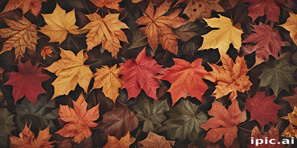 A Beautiful Collection of Autumn Leaves in Vibrant Fall Colors Spread ...