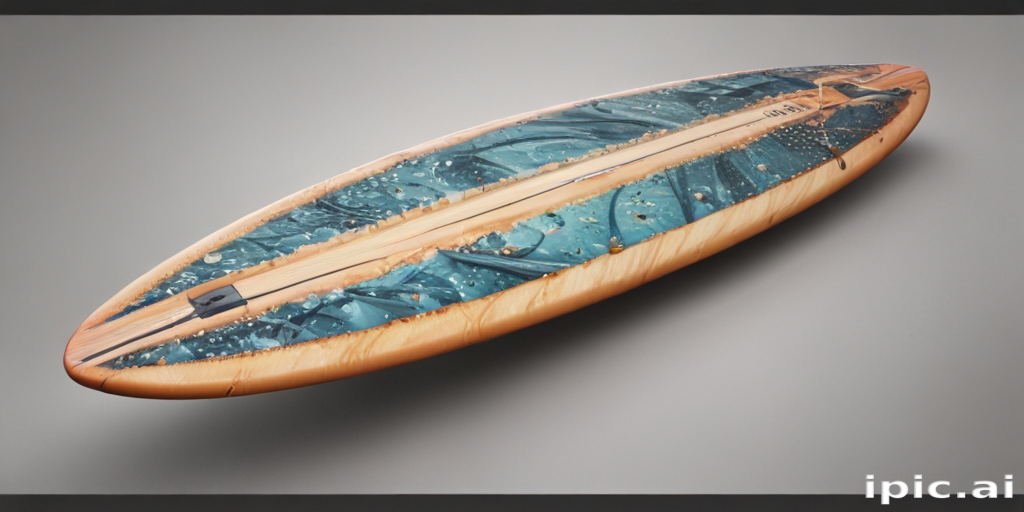 A Beautifully Crafted Surfboard Showcasing Intricate Designs and ...