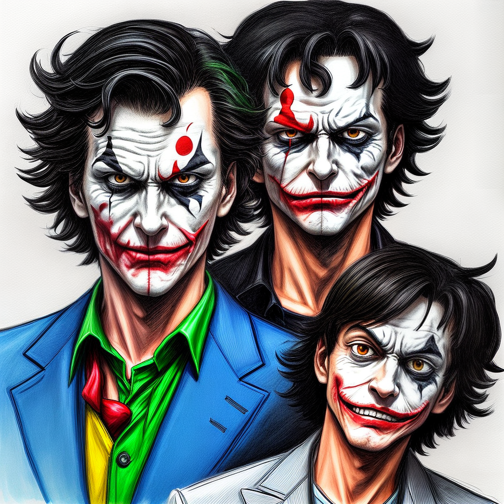 split face of joker and luffy