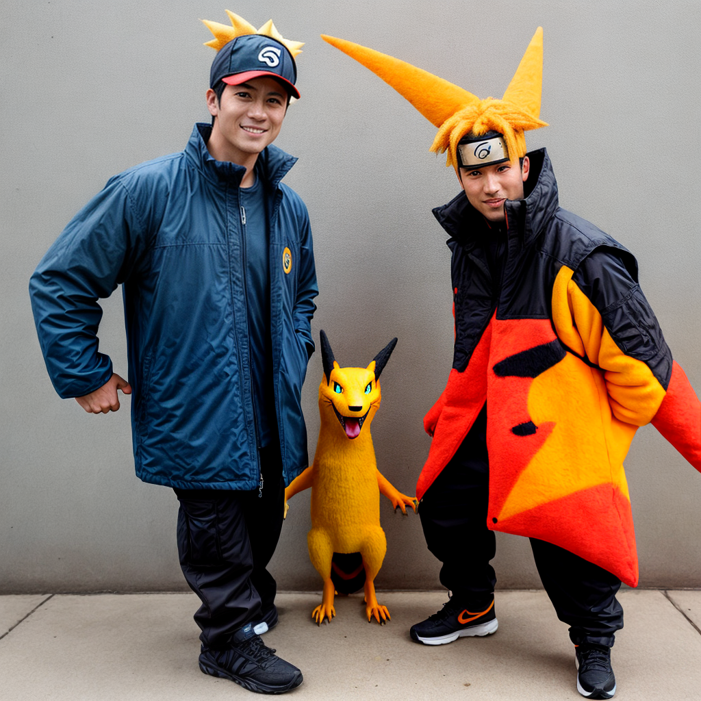 Naruto and charizard