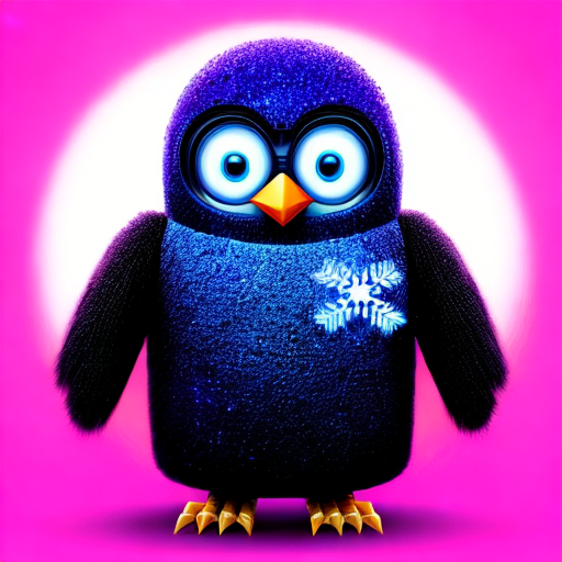 Cyberpunk version of Tux the linux penguin in front of a NixOS ...