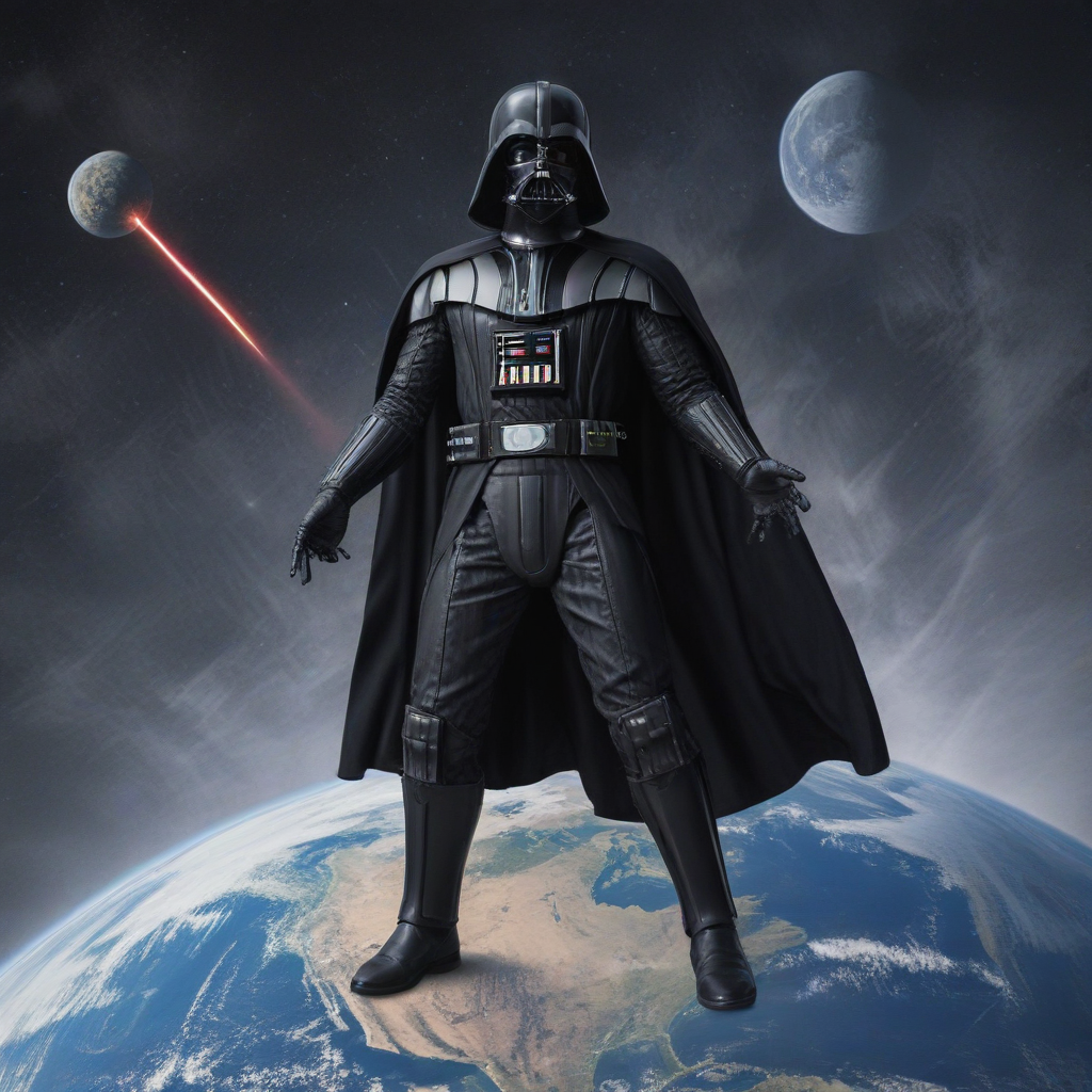 darth vader ruling over earth