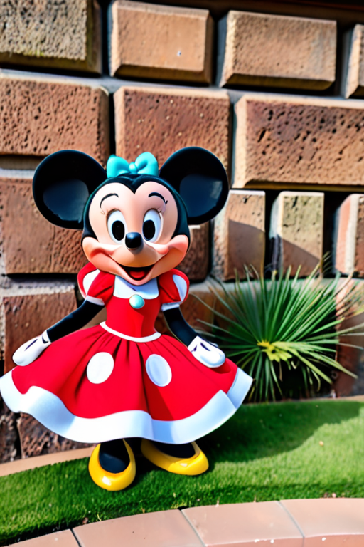 Moana from disneyland Paris ears of minnie mouse human smile 3D together