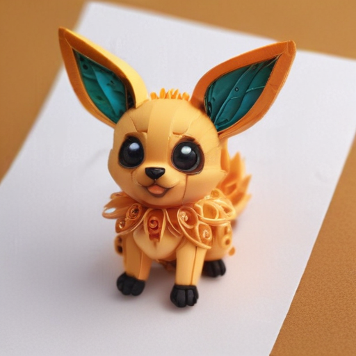 paper quilling evee pokemon complex cute